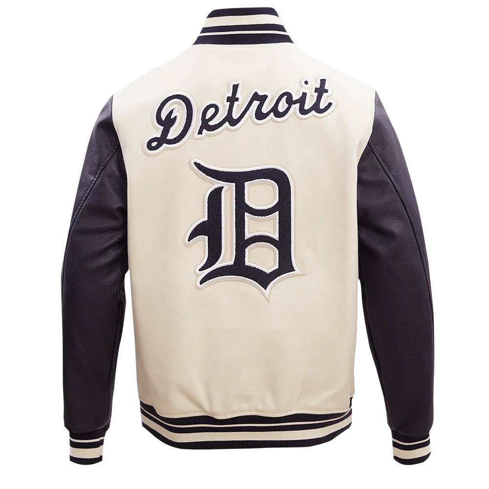 MLB Detroit Tigers Retro Classic Men's Rib Wool Varsity Jacket